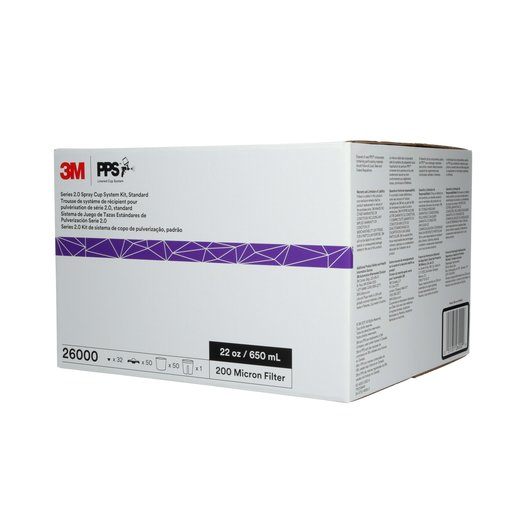 3M'S PPS 2.0 SPRAY SYSTEM KIT (50)LIDS W/FILTER;(50) LINERS; (32) PLUG ...